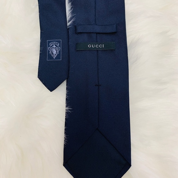 Gucci | Other | Gucci Navy Blue Silk Satin Necktie | Poshmark